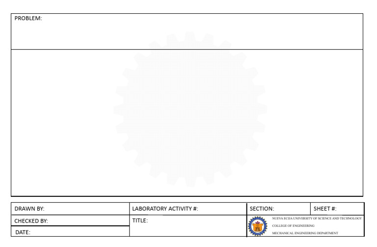 Mechanical Engineering Lab Activity Form | PDF