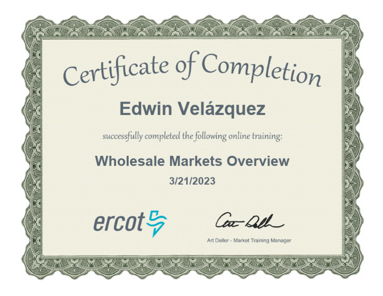 ERCOT Wholesale Markets Overview | PDF