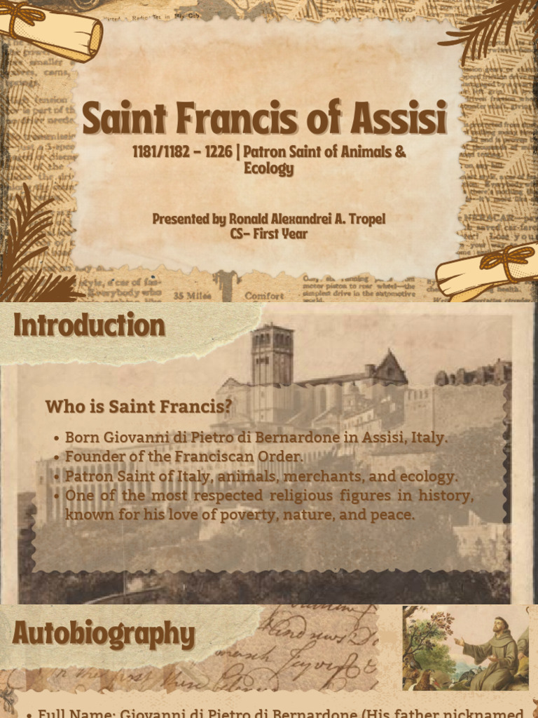Timeline of Saint Francis of Assisi | PDF | Francis Of Assisi ...