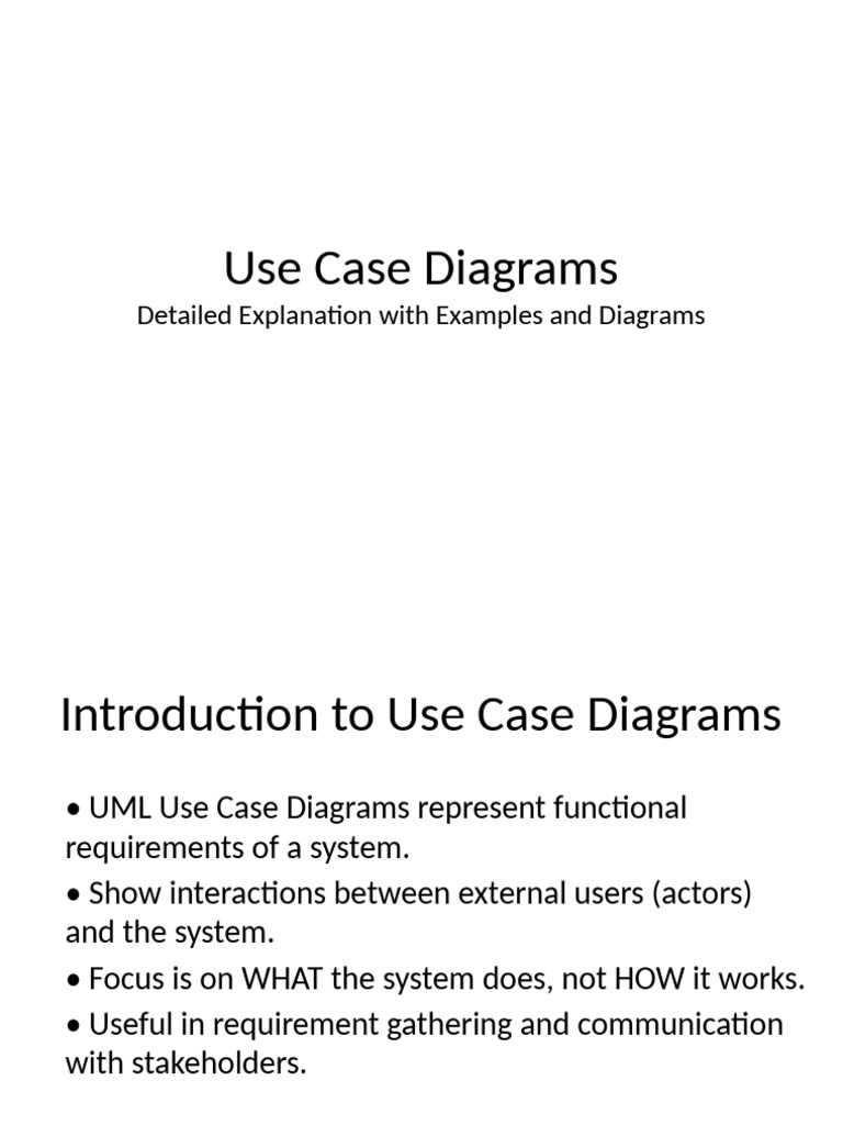 Use Case Diagrams: Key Concepts & Examples | PDF | Use Case