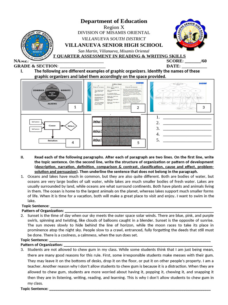 First Quarter Reading & Writing Assessment | PDF | Poetry | Rhyme