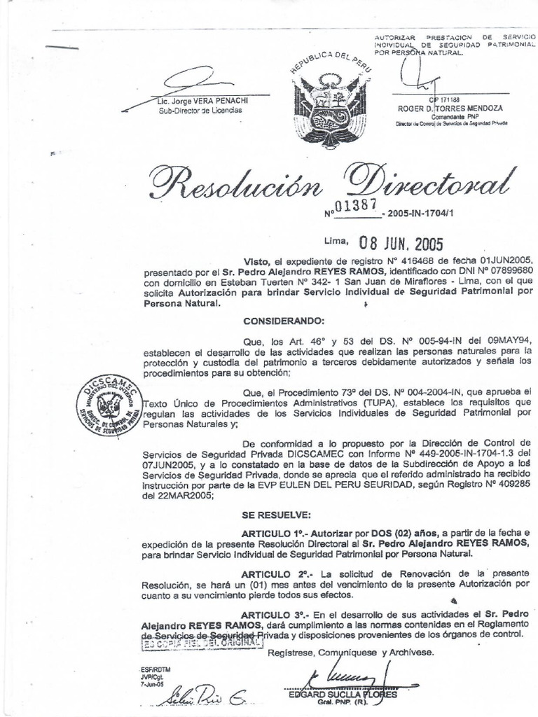 Pedro Alejandro Eyes-Resolucion | PDF