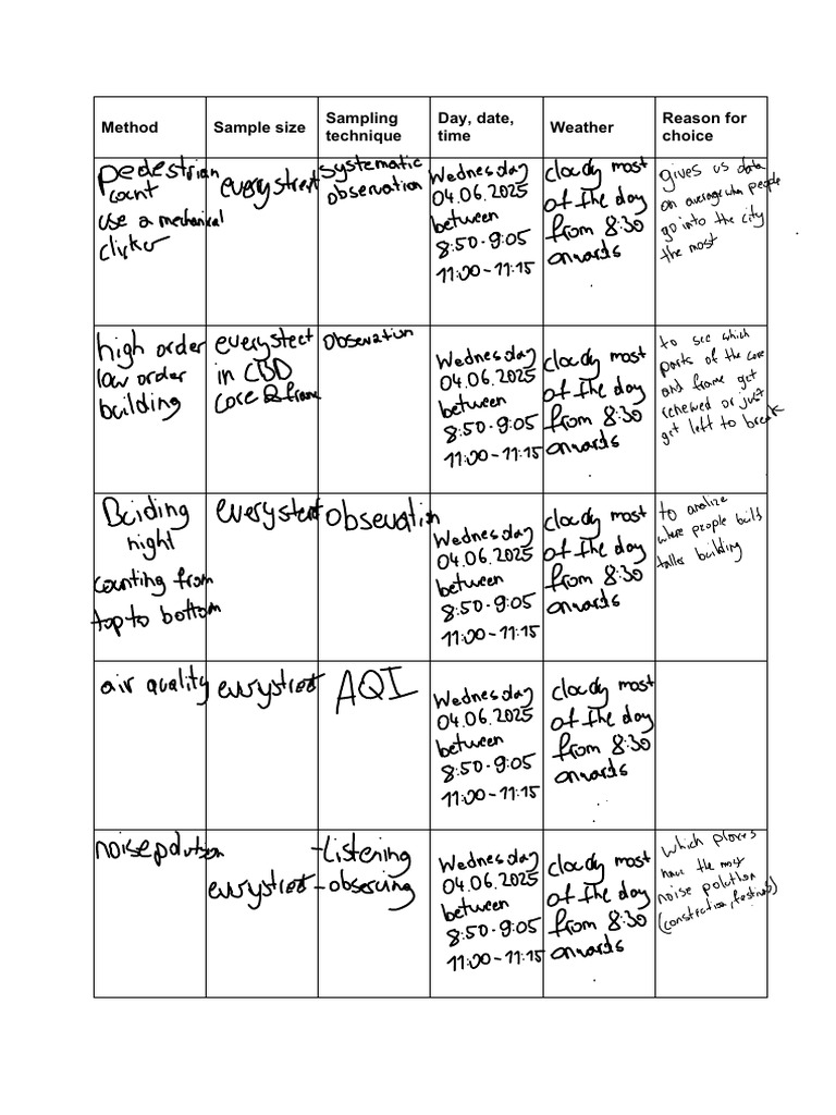 Street Observation Methodology Overview | PDF