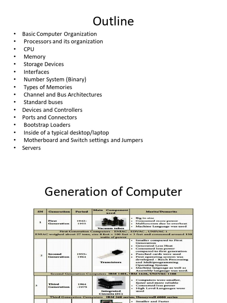 1.1 Basic Computer Organization | PDF | Central Processing Unit | Hertz