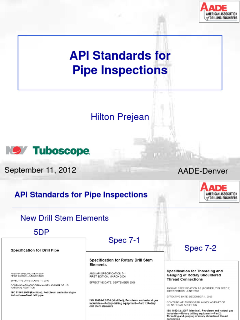 API Standards for Pipe Inspections Guide | PDF | Pipe (Fluid Conveyance ...