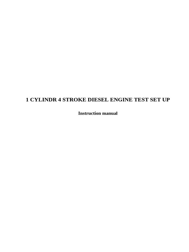 1 Cyl 4 STR Diesel Rope | PDF | Internal Combustion Engine | Piston