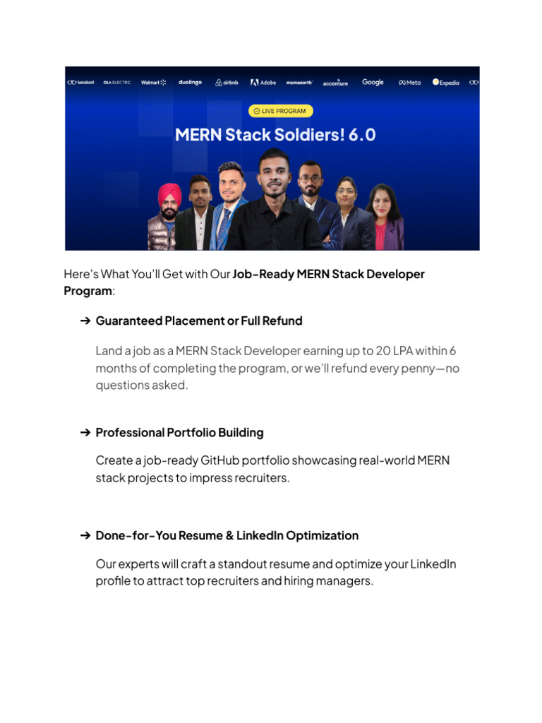 MERN Stack Soldiers Syllabus | PDF | Systems Architecture | World Wide Web