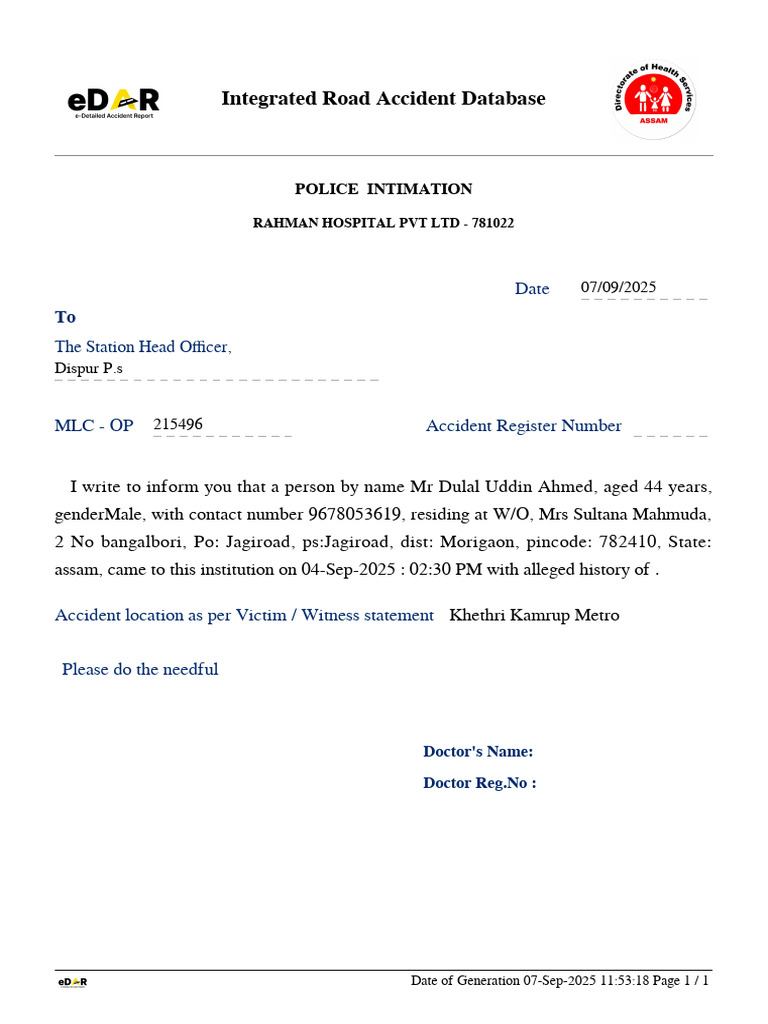 MR Dulal Uddin Ahmed - Policerequest | PDF