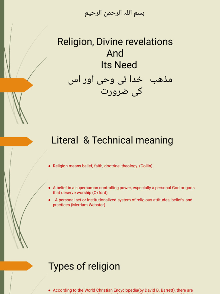 1 Religion, Divine Revelation and Its Need | PDF | Senses | Abrahamic ...