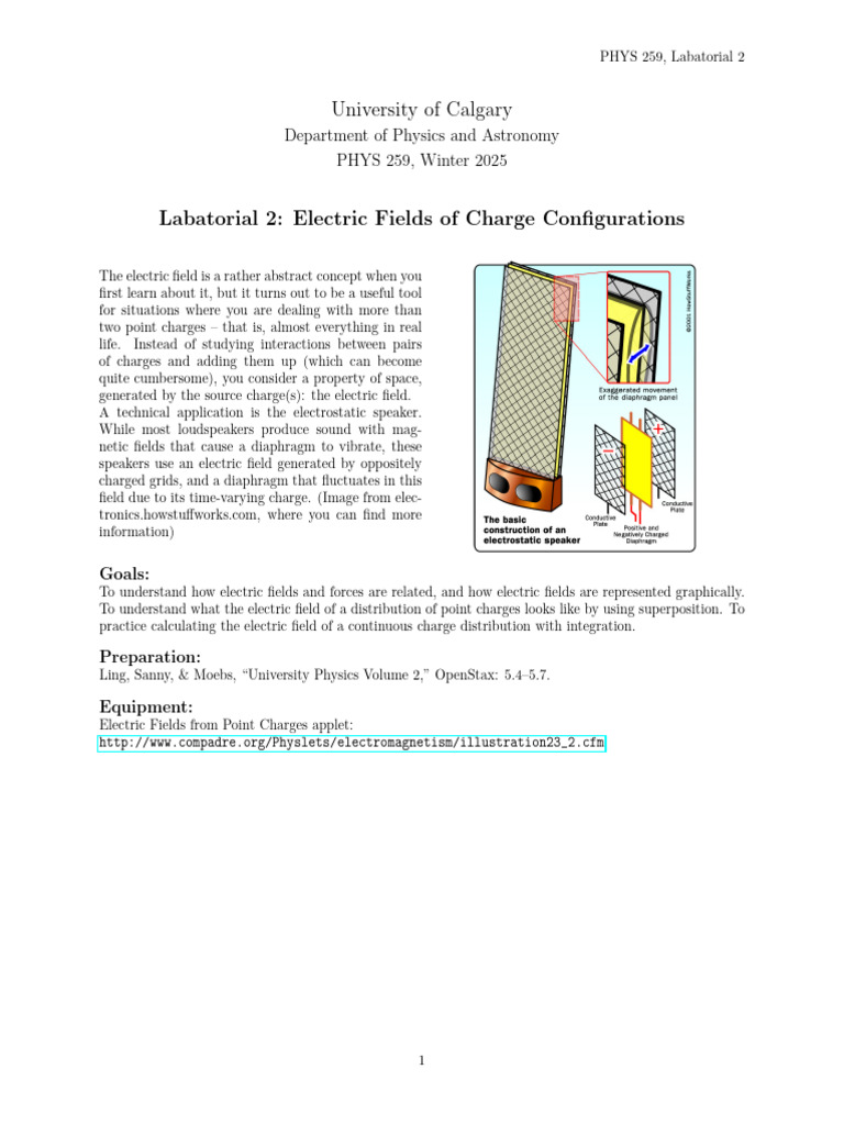 Electric Fields in Charge Configurations | PDF | Electric Field ...