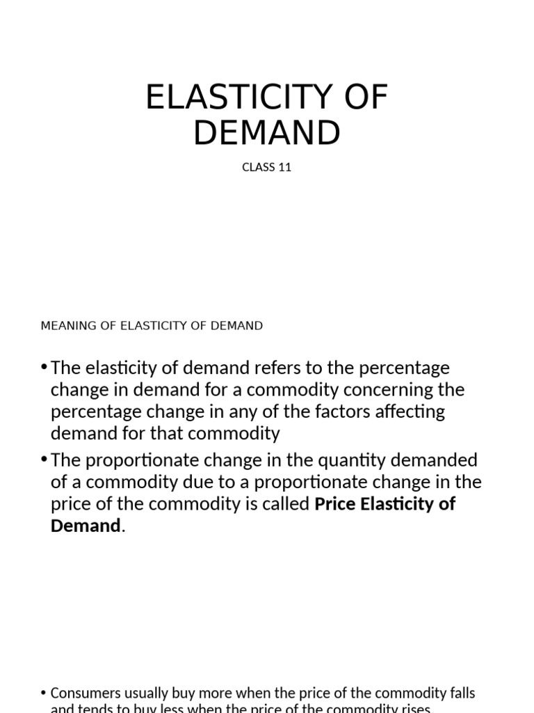 Understanding Demand Elasticity in Economics | PDF | Demand ...