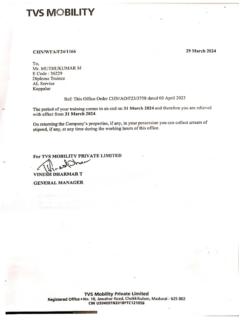 Appointment Letter | PDF