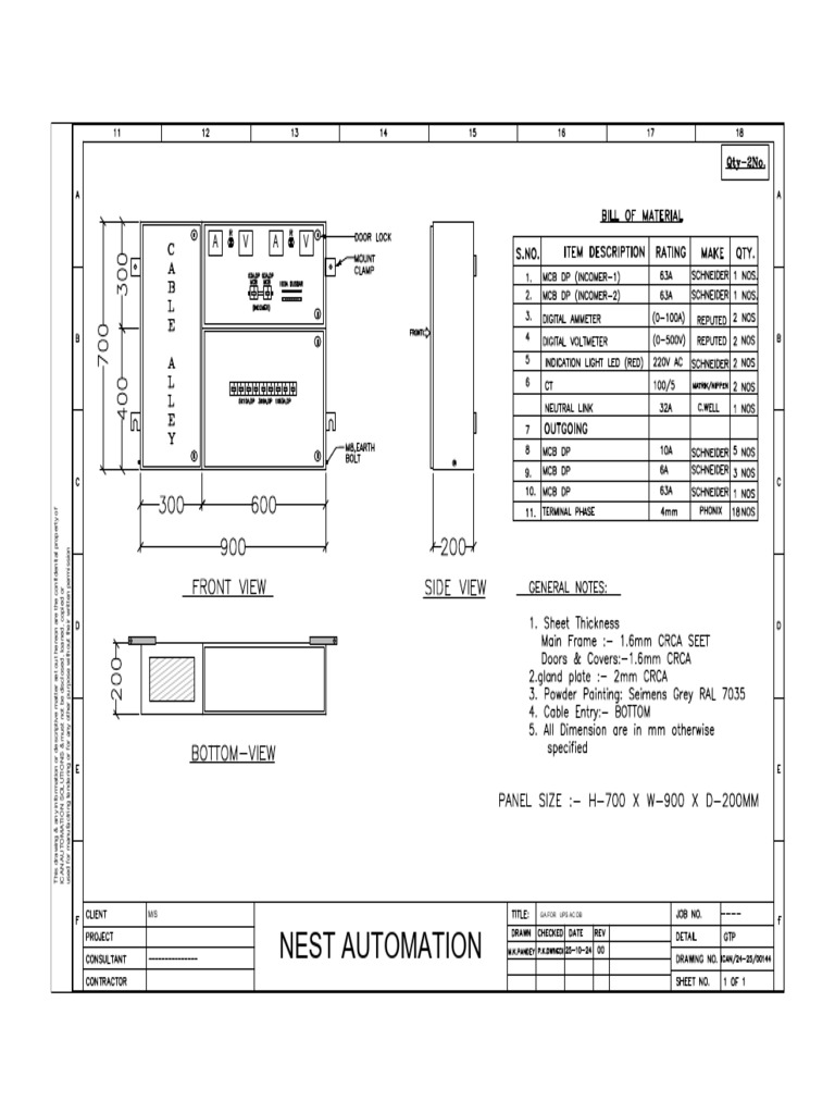 UPS AC DB Schematic by ICAN Automation | PDF