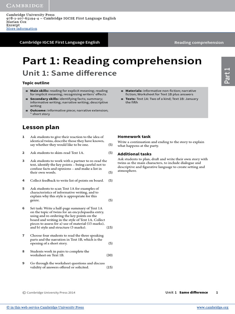 Excerpt (1) - Removed | PDF | Twin | Reading Comprehension