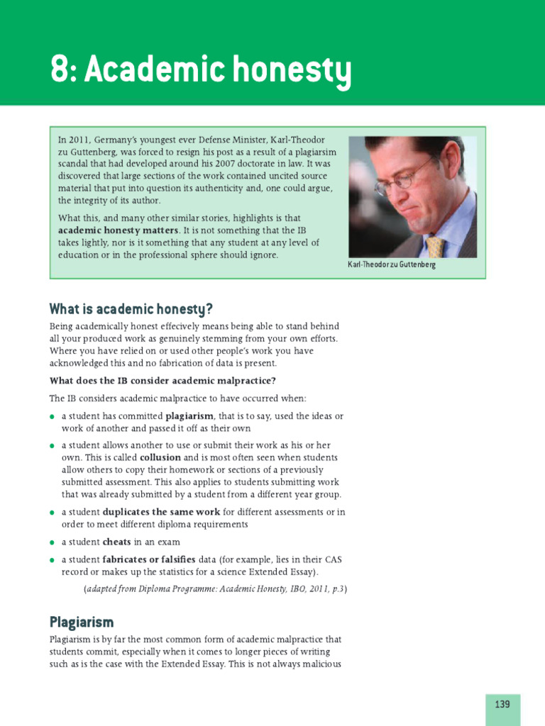 8 Academic Honesty | PDF | Citation | Plagiarism