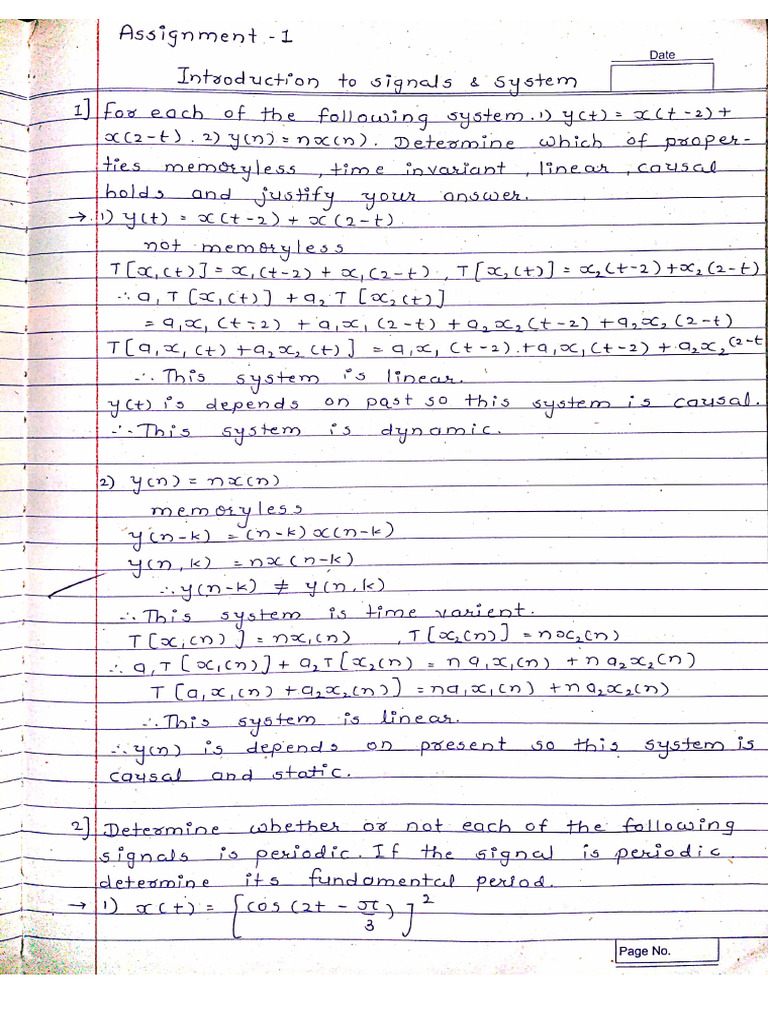 Introduction To Signal & System IMP Questions | PDF