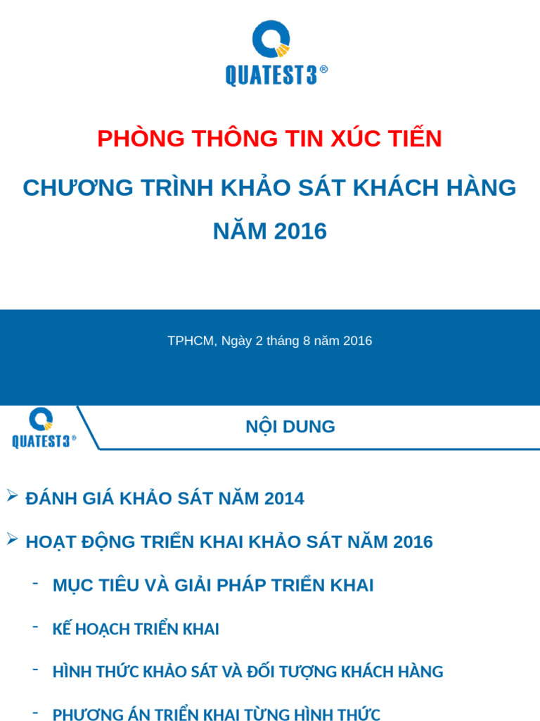 02 8 - Chuong Trinh Khao Sat Khach Hang 2016 | PDF