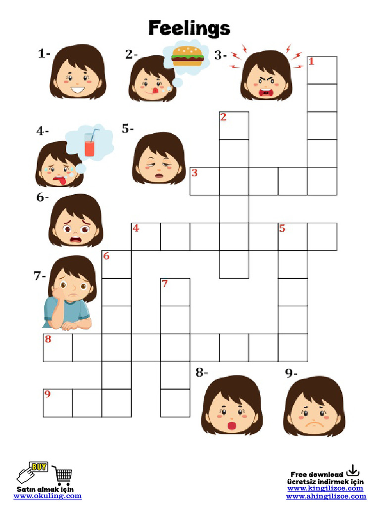 Feelings Crossword | PDF