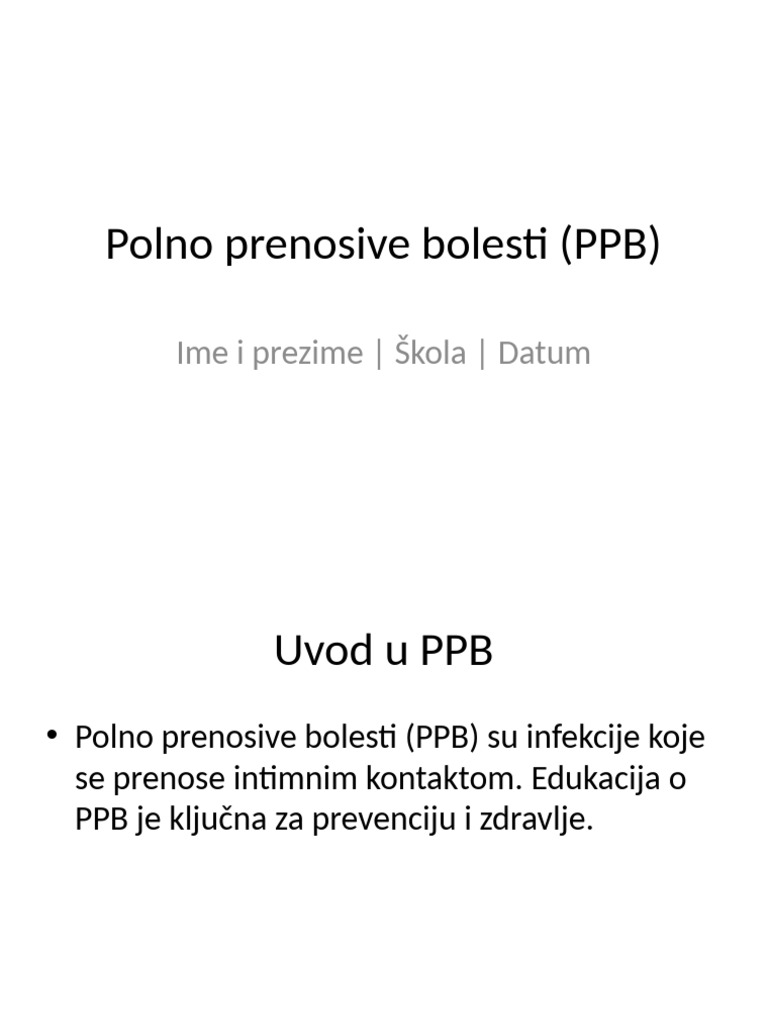 Polno Prenosive Bolesti PP | PDF