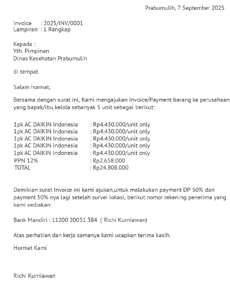 Surat Invoice | PDF