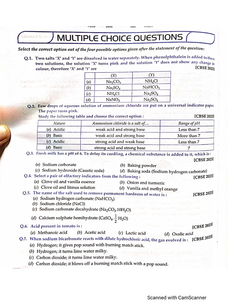 CH 2 Acids, Bases and Salts | PDF