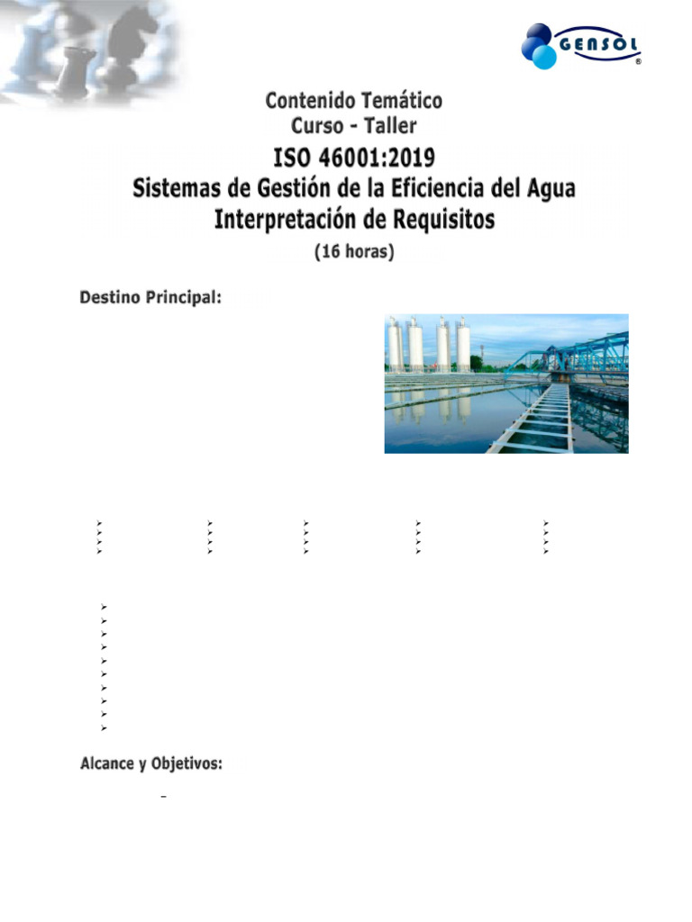 GenSol Temario ISO 46001-2019 Sistemas de Gestión de La Eficiencia Del ...