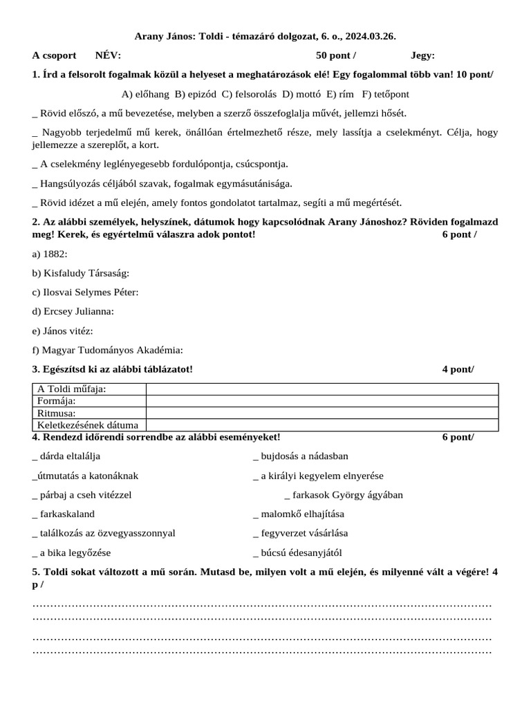 Toldi TZ | PDF