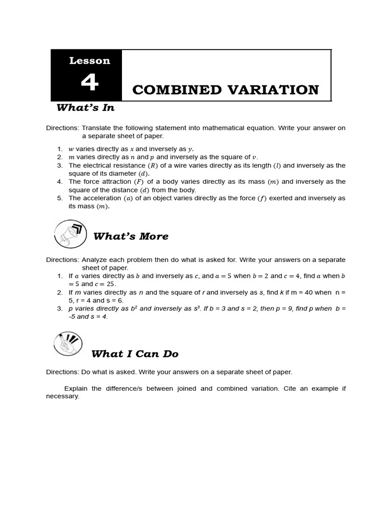Precious Mae Racoma - Combined Variation PS | PDF