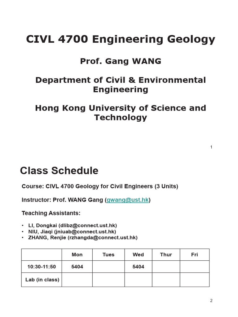 Engineering Geology Course Overview | PDF | Plate Tectonics ...