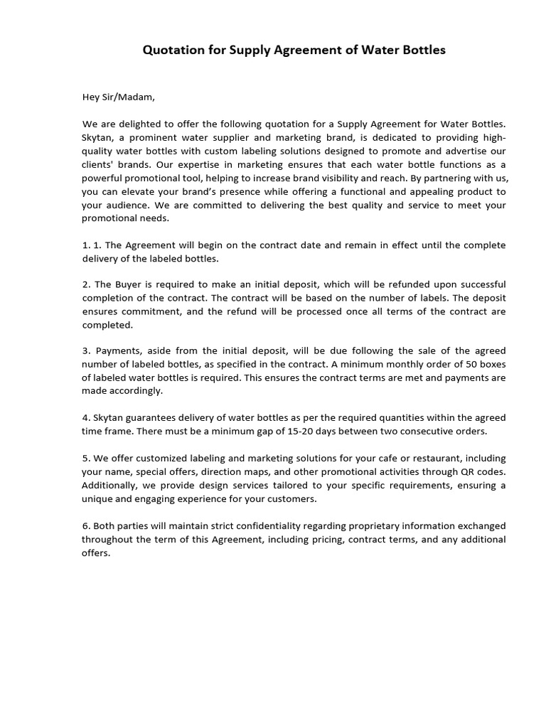 Skytan Regular Quotation | PDF | Bottled Water | Brand