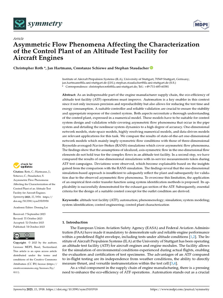 Asymmetric Flow Phenomena Affecting The Characterization of The Control ...