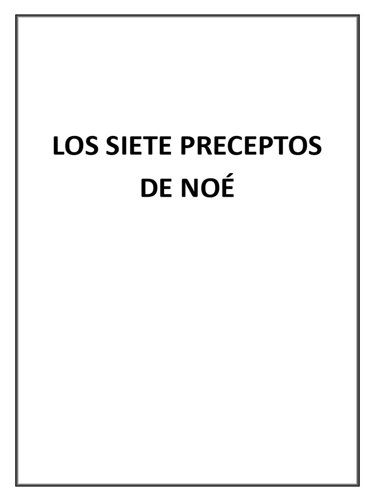 Siete Preceptos de Noé para Gentiles | PDF | Mitzvá | Idolatría