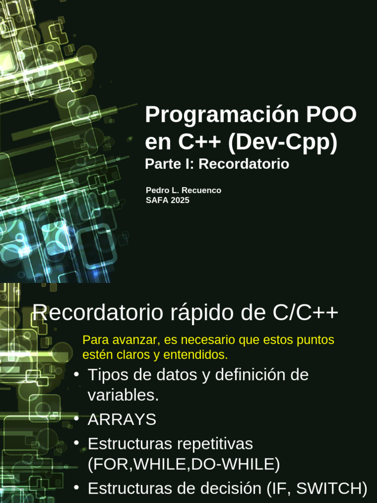 Programación POO | PDF | C ++ | Puntero (Programación de computadora)