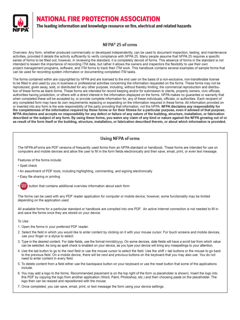Nfpa 25 List | PDF | Fire Sprinkler System | Valve