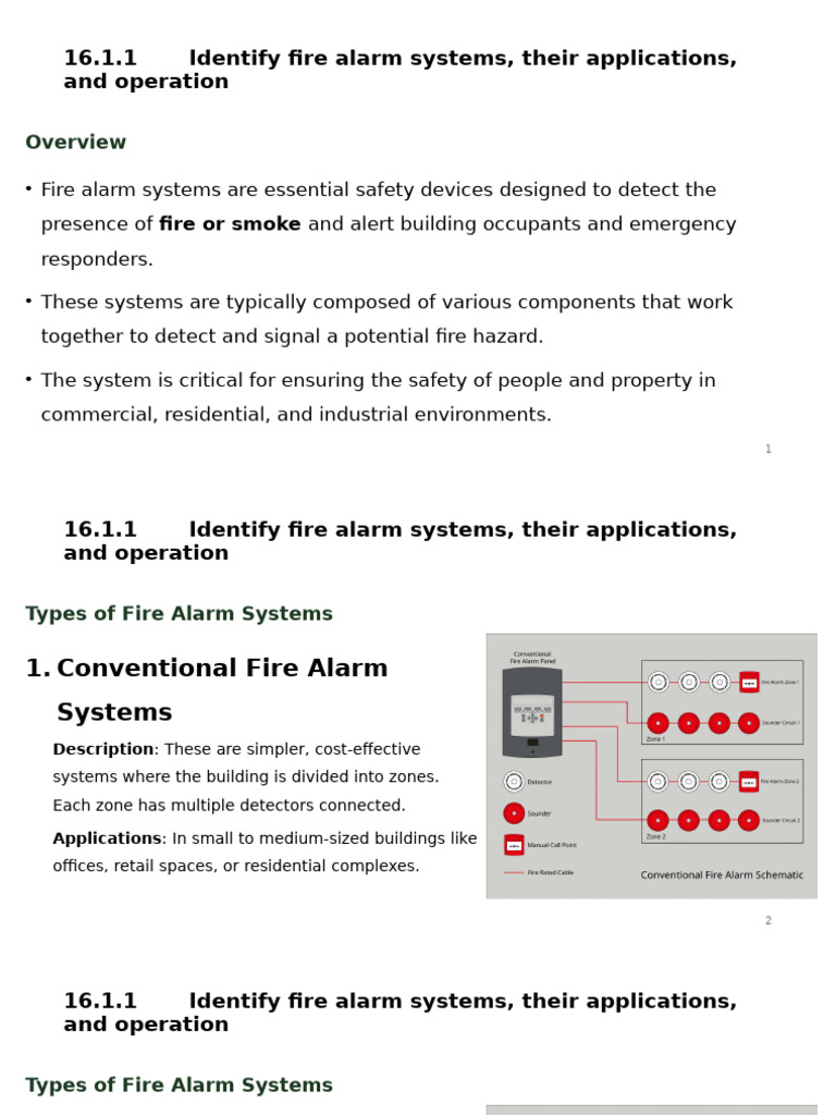 Fire Alarm Systems: Types & Uses | PDF