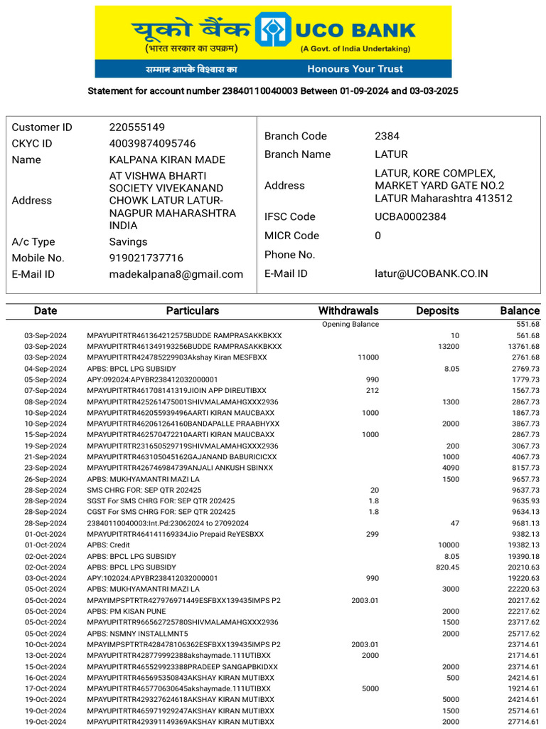 Savings Account Statement Summary | PDF | Service Industries | Mobile ...