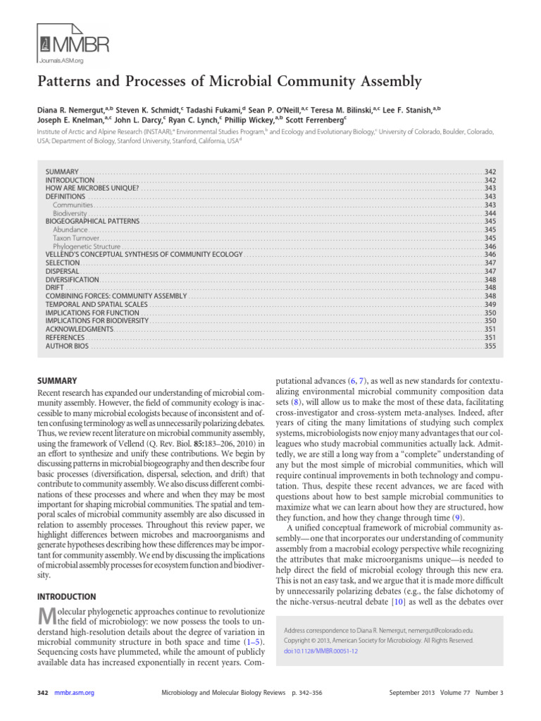 Nemergut 2013 Patterns-And-Processes-Of-Microbial-Community-Assembly ...