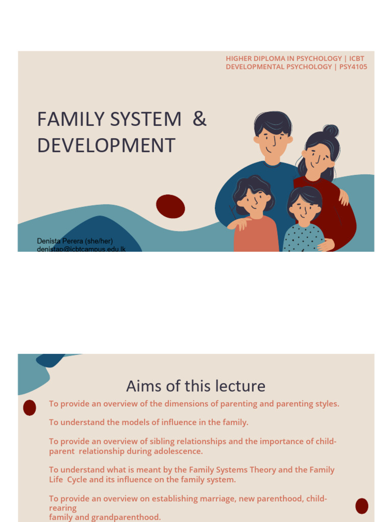 Session7-Family Systems & Development | PDF | Parenting | Sibling