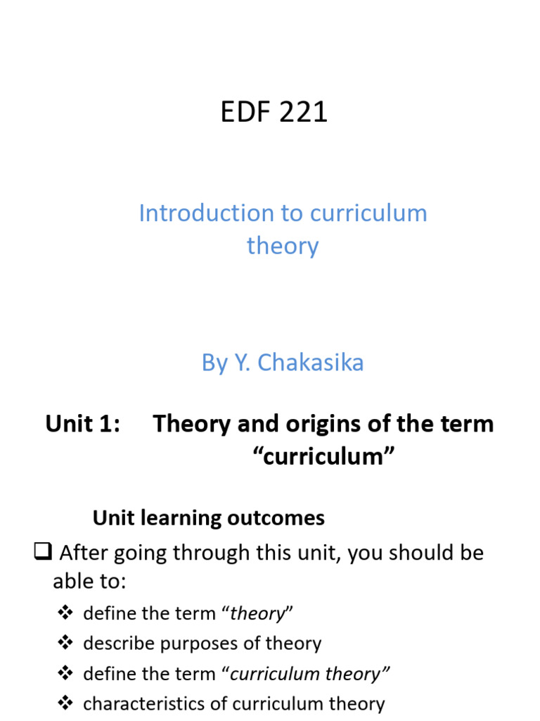 Curriculum Lecture Note - Compiled - Lec - 1-9 | PDF | Curriculum ...