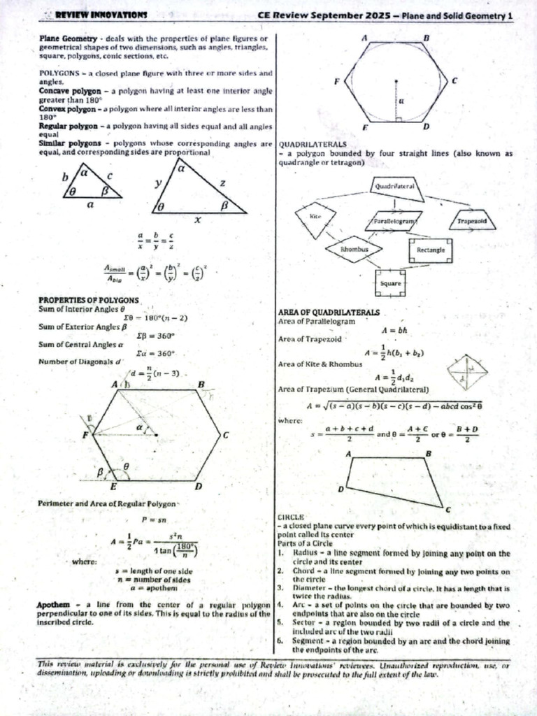 Plane and Solid Geometry 1 | PDF