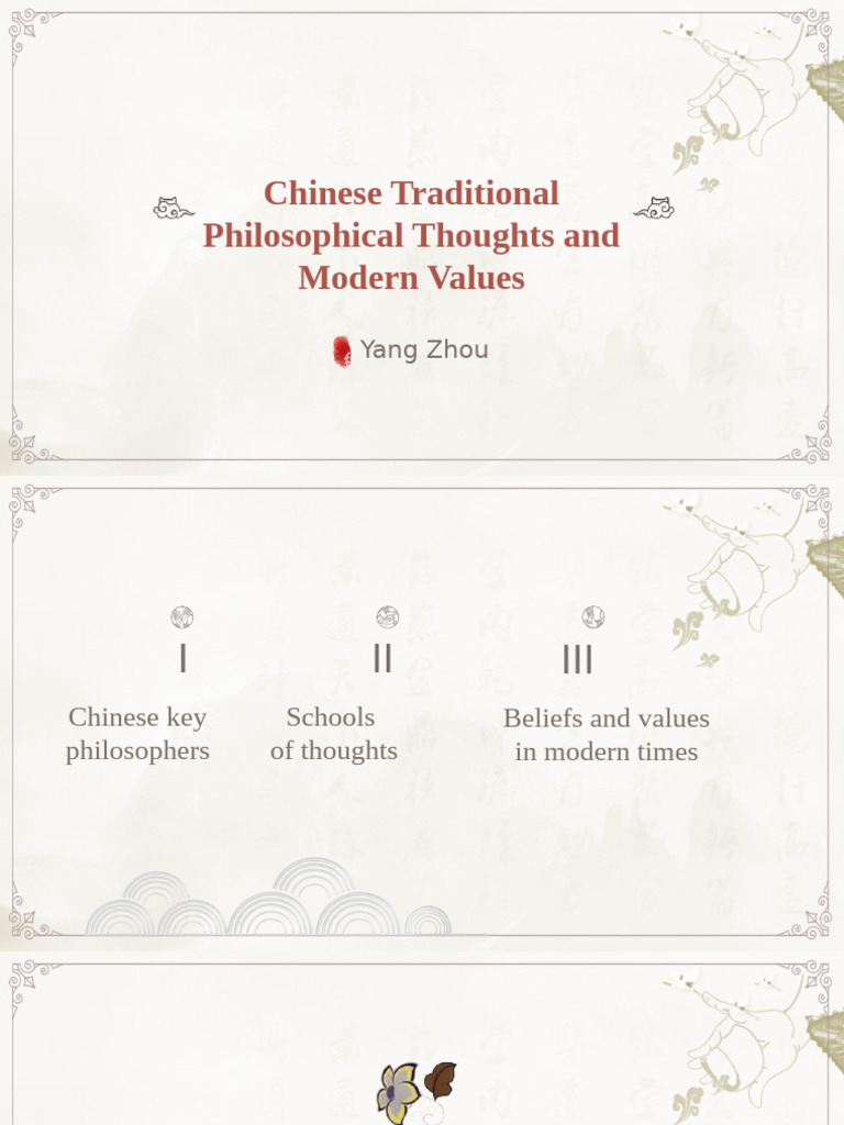 新 Chapter 3 ：Chinese Traditional Philosophical Thoughts and Modern ...
