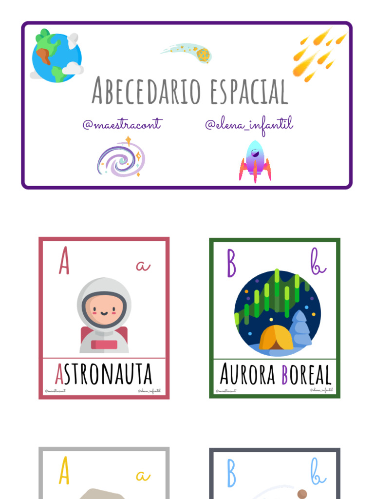Abecedario del Espacio Infantil | PDF | Espacio exterior | Ciencias fisicas
