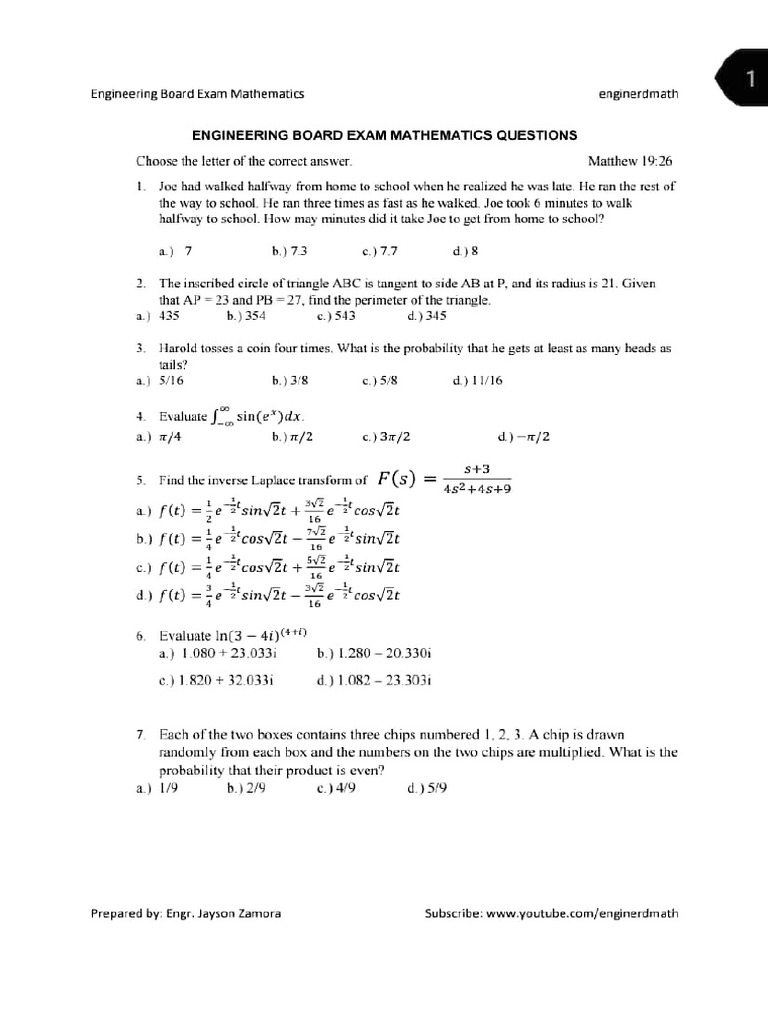 Math Shet by Enginerdmath | PDF