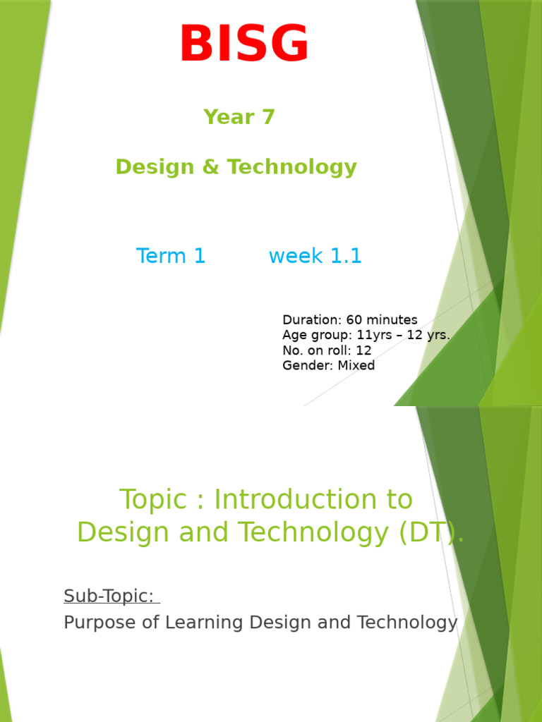 Introduction to Design and Technology | PDF | Communication | Learning