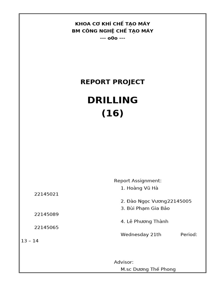 Report Project Drilling 16 | PDF | Drilling | Programmable Logic Controller