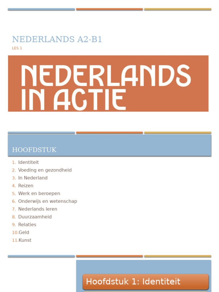 Les 1 Nederlands in Actie | PDF