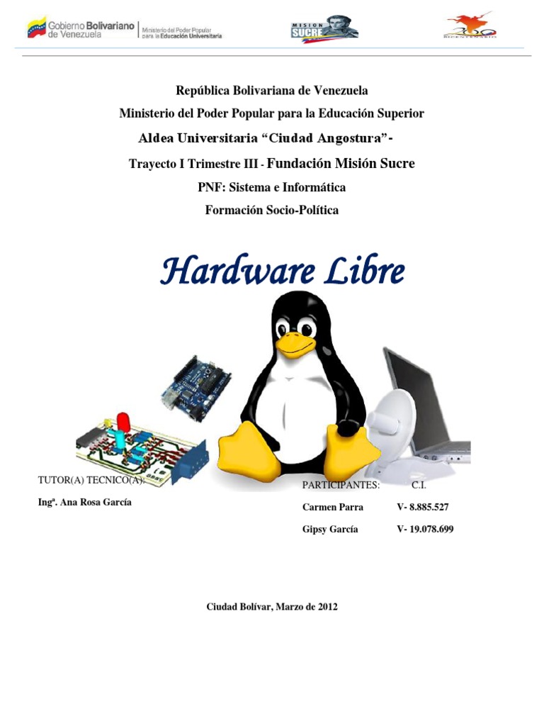 Hardware Libre | PDF | Software libre | Hardware de la computadora