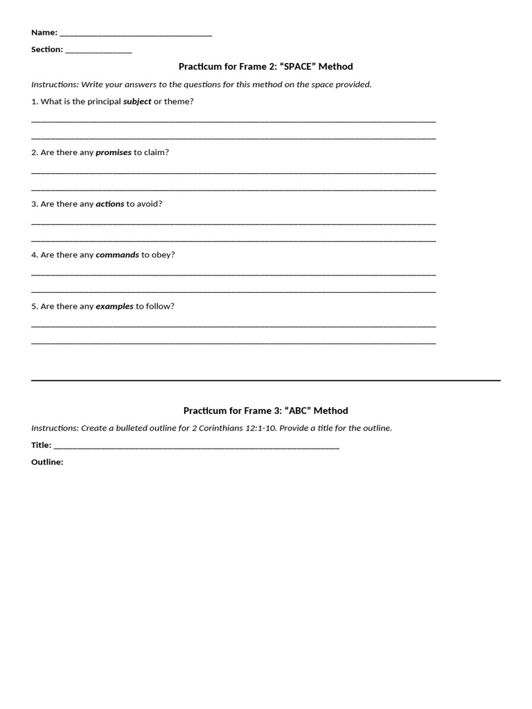 Practicum 3 Answer Sheet | PDF | Jesus | God