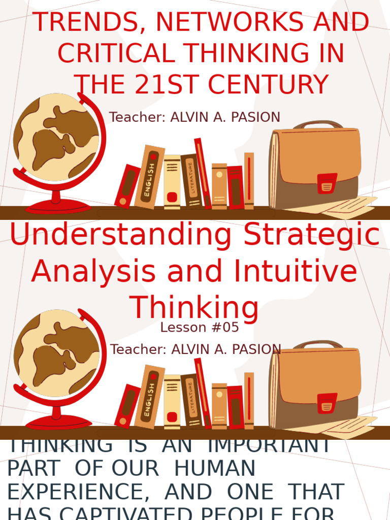 For Your Reference Analytical Thinking and Intuitive Thinking | PDF ...