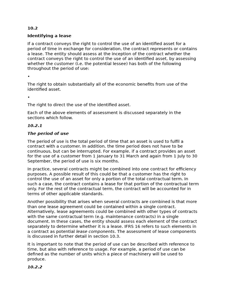 Understanding Lease Identification Criteria | PDF | Lease | Contractual ...
